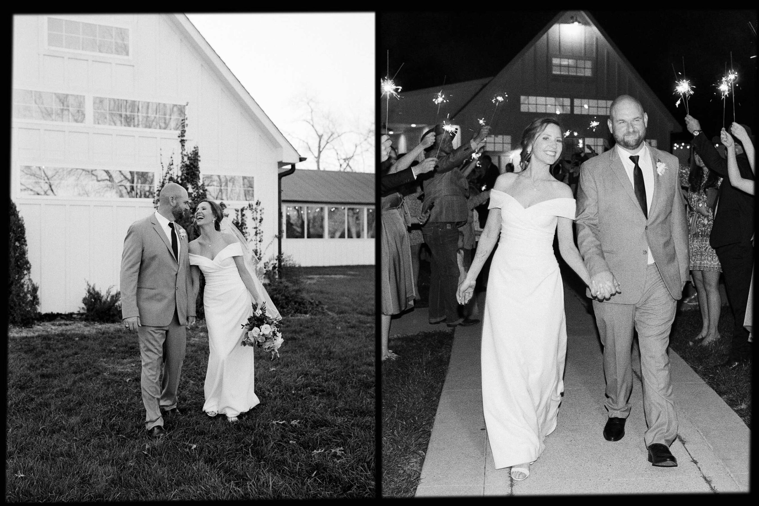 Wedding on Black and White Film - hannahhix.com